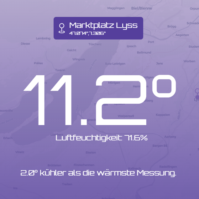 Gemeinde Lyss » Hitzesensoren für Heat Map